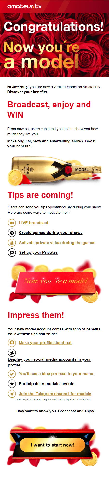 Getting started: Basic level - Model account - Amateur.tv Blog